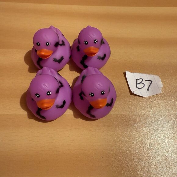 Unbranded | Toys | 4 Rubber Ducks Purple Black Bats Jeep Halloween ...